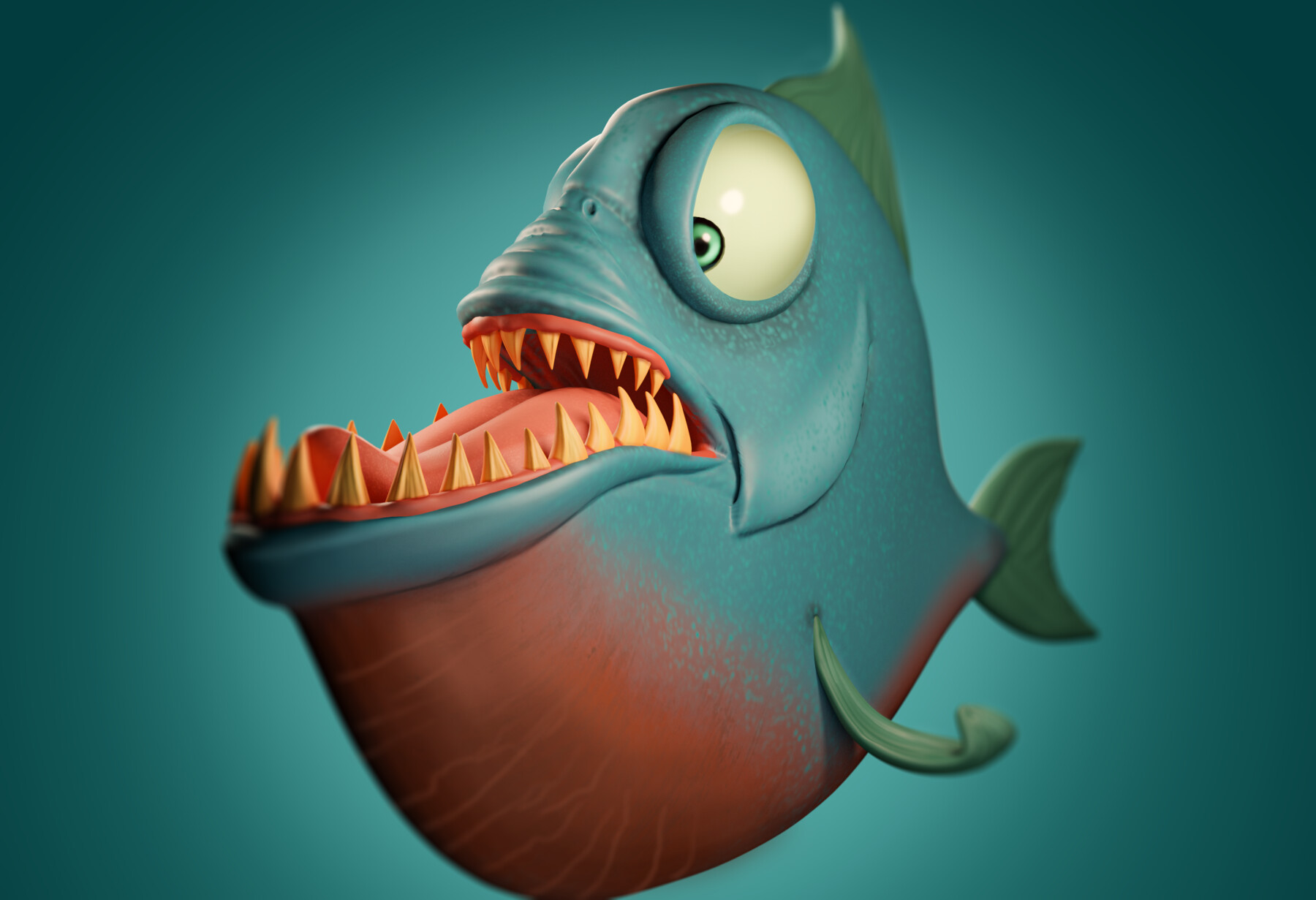 ArtStation - Stylized Fishes Collection of 3 including stylized Worm 3D ...