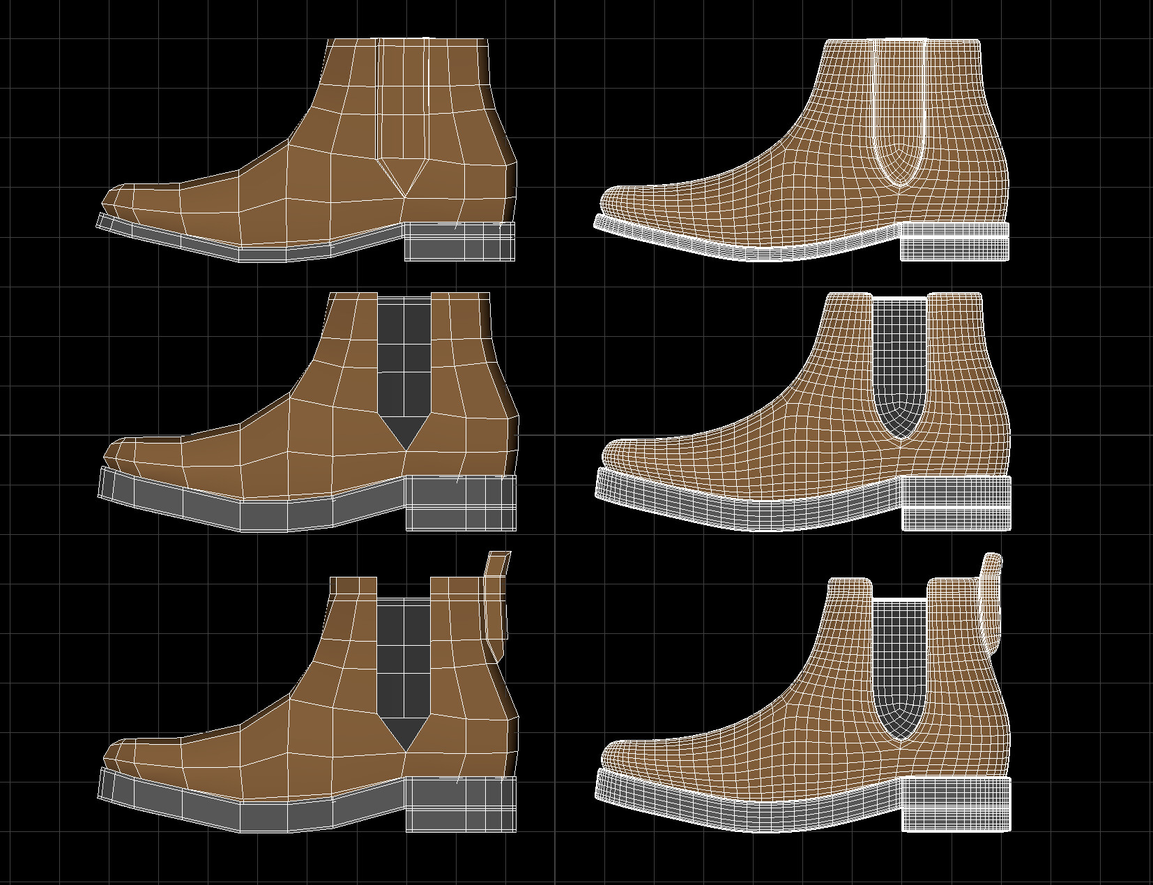 ArtStation - chelsea boot stylized basemesh 3-pack | Resources