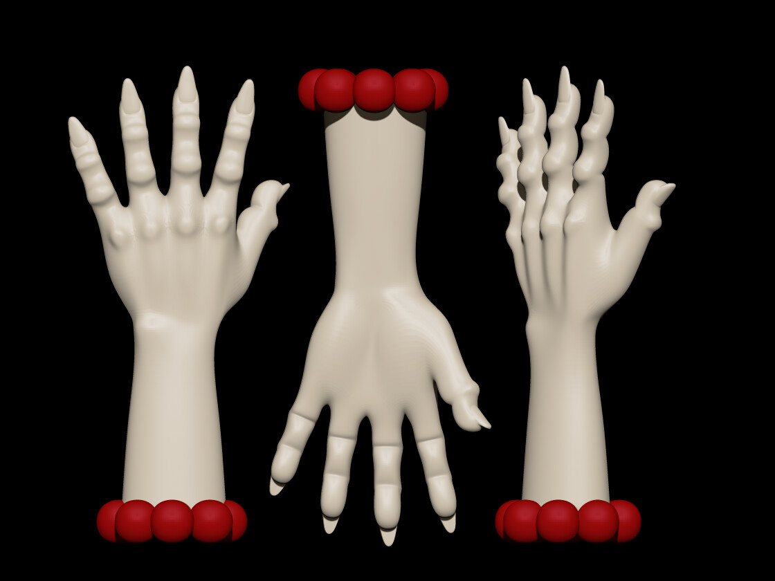 ArtStation - demon hand stylized basemesh | Resources