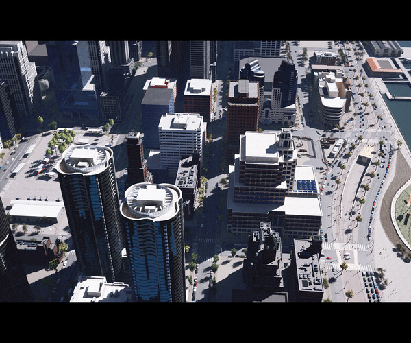 ArtStation - Real City SF - Downtown City Buildings Pack for UE4 ...