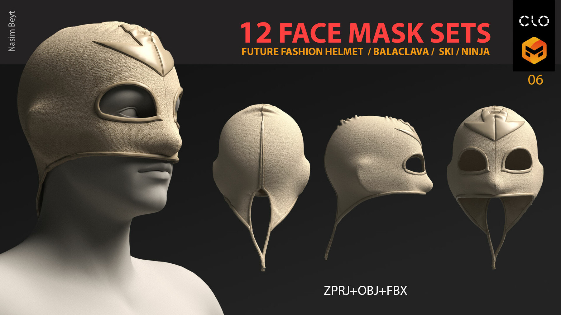 ArtStation - 12 FACE MASK PACK (VOL.01)Helmet/ Balaclava/ Ski/ Ninja ...
