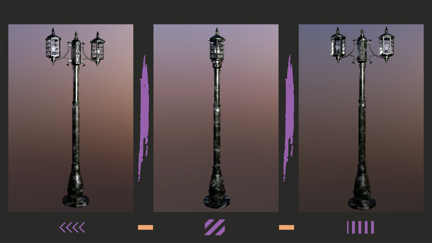 ArtStation - Streetlamps 6Pack Vol. 01 | Game Assets