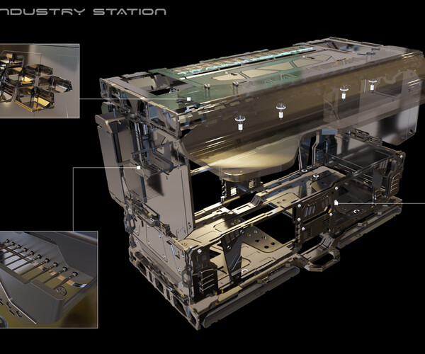 ArtStation - Sci-Fi Computer Station | Resources