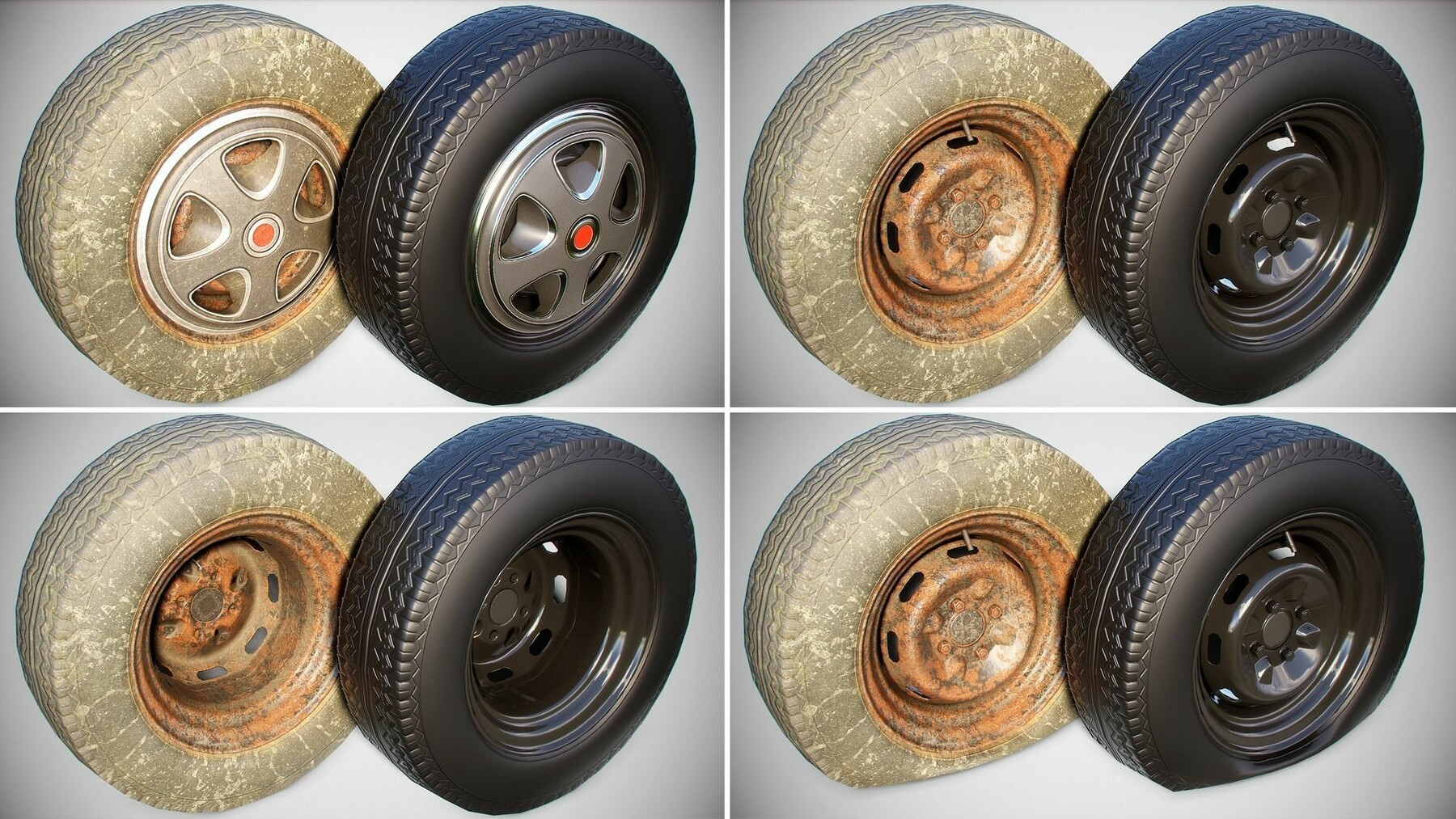 ArtStation - set of classic coupe PBR car with interior in 9 color ...