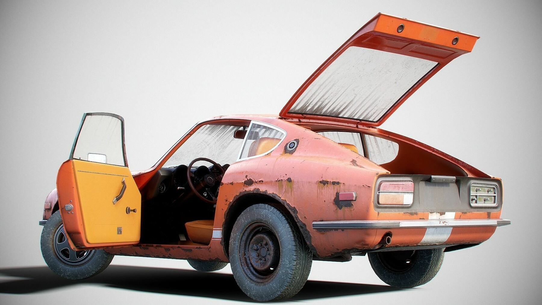 ArtStation - set of classic coupe PBR car with interior in 9 color ...