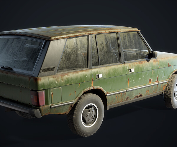 ArtStation - set of rangerover PBR car with interior in 9 color ...
