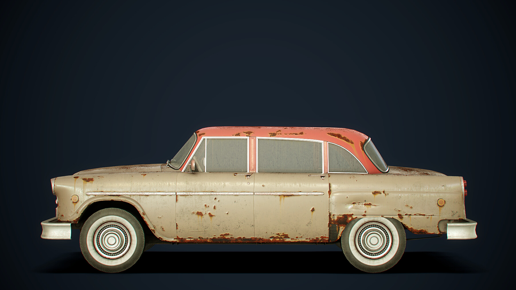 ArtStation - set of Retro taxi PBR car with interior in 9 color ...