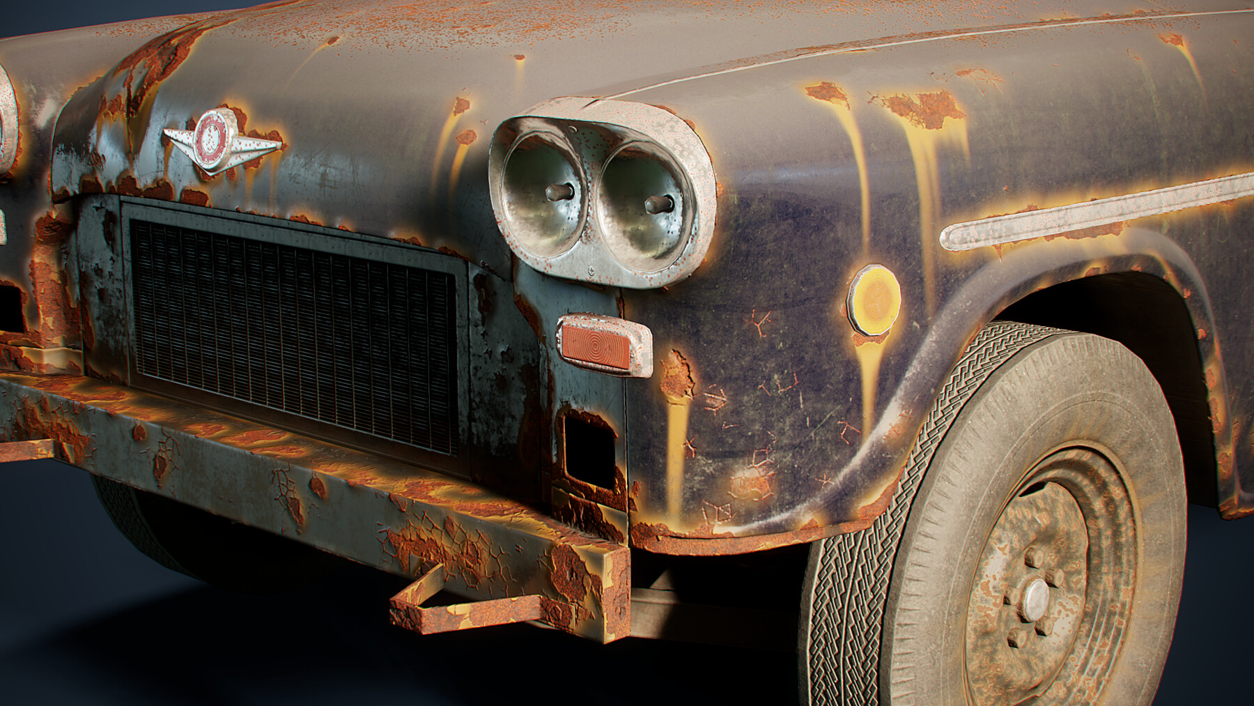 ArtStation - set of Retro taxi PBR car with interior in 9 color ...