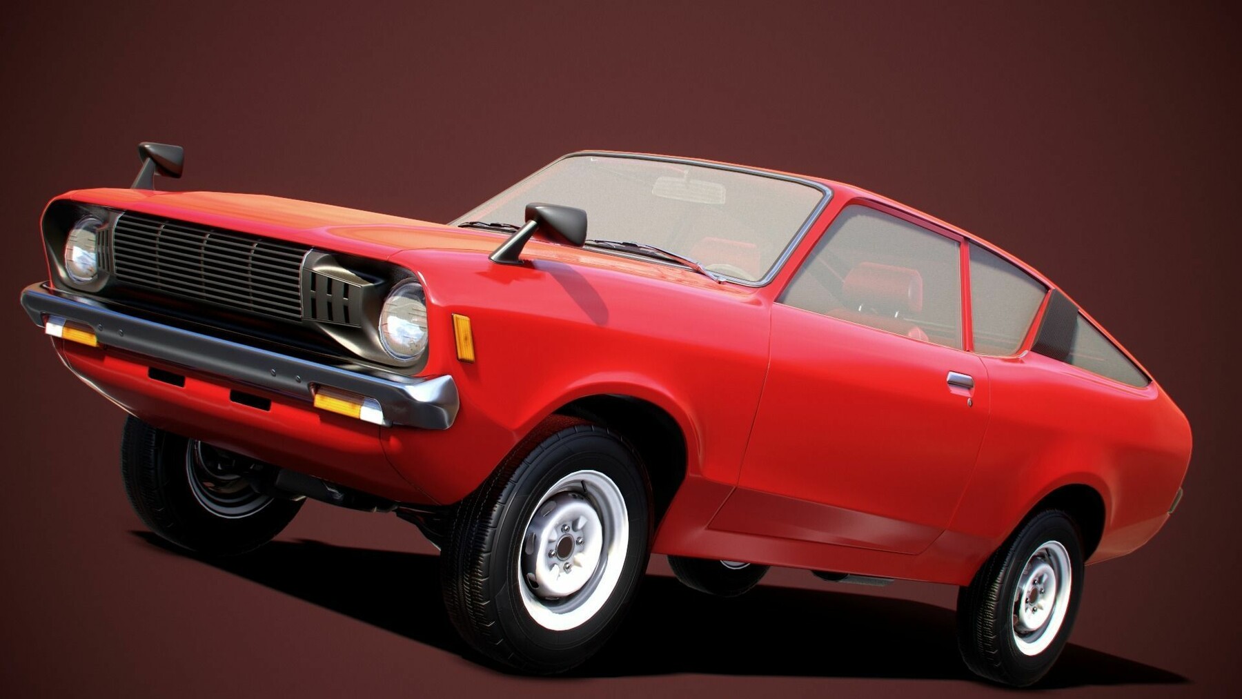 ArtStation - Old Classic PBR car coupe set with interior in 9 color ...