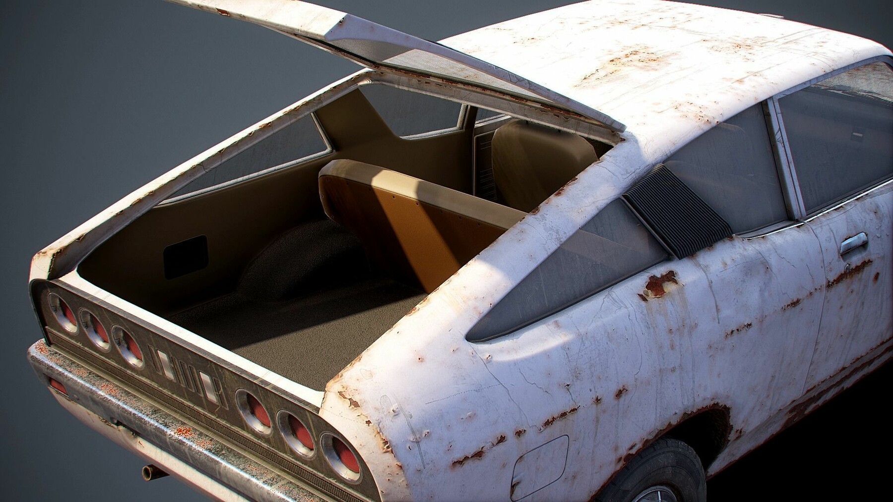 ArtStation - Old Classic PBR car coupe set with interior in 9 color ...
