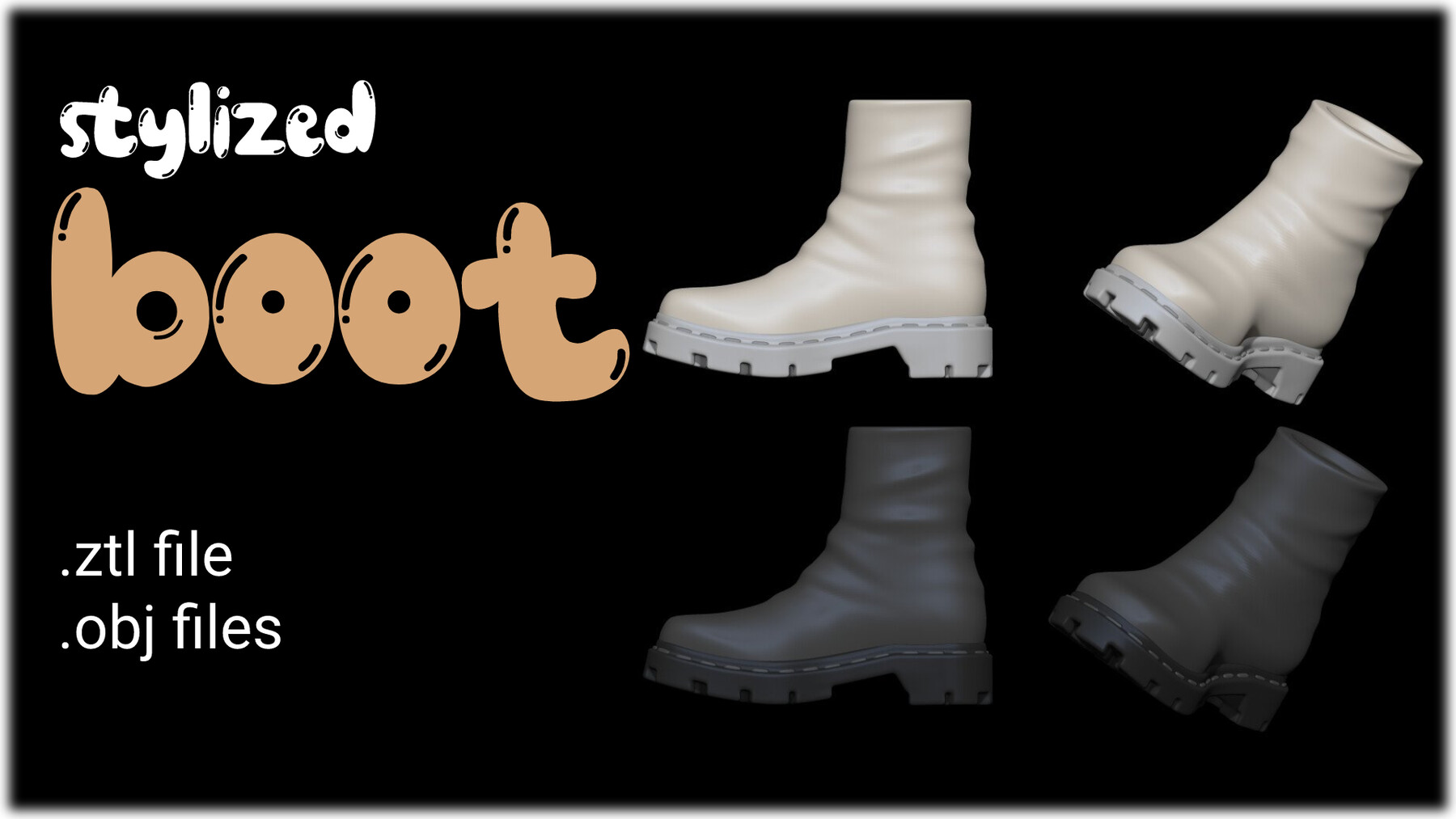 ArtStation - boot stylized stylish army | Resources