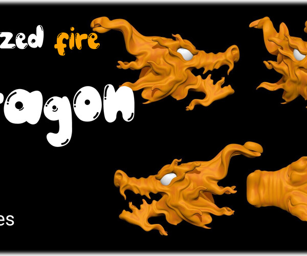 ArtStation - Japanese fire dragon head .obj and .stl files | Resources