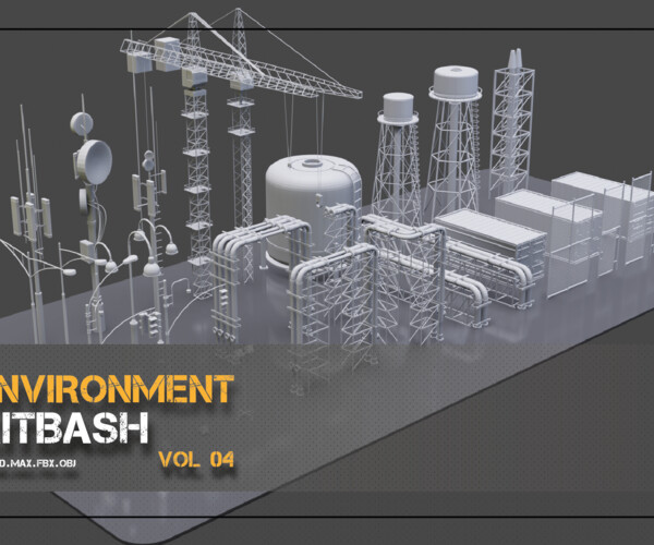 ArtStation - 41+environment kitbash vol 04 | Resources