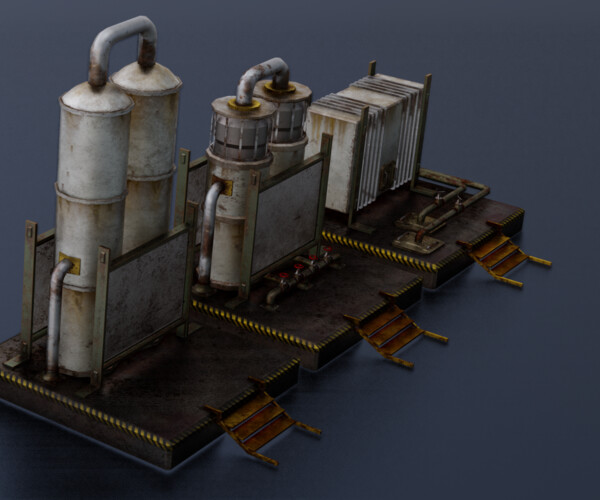 ArtStation - OIL STORAGE TANKER GAME READY | Game Assets