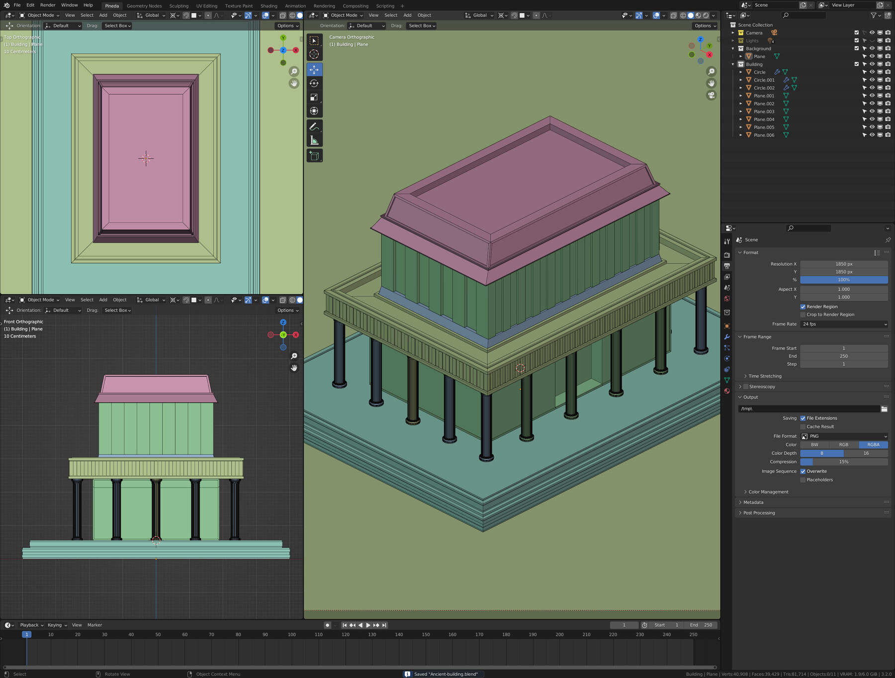 ArtStation - 4 low-poly stylized buildings - Blender format | Resources