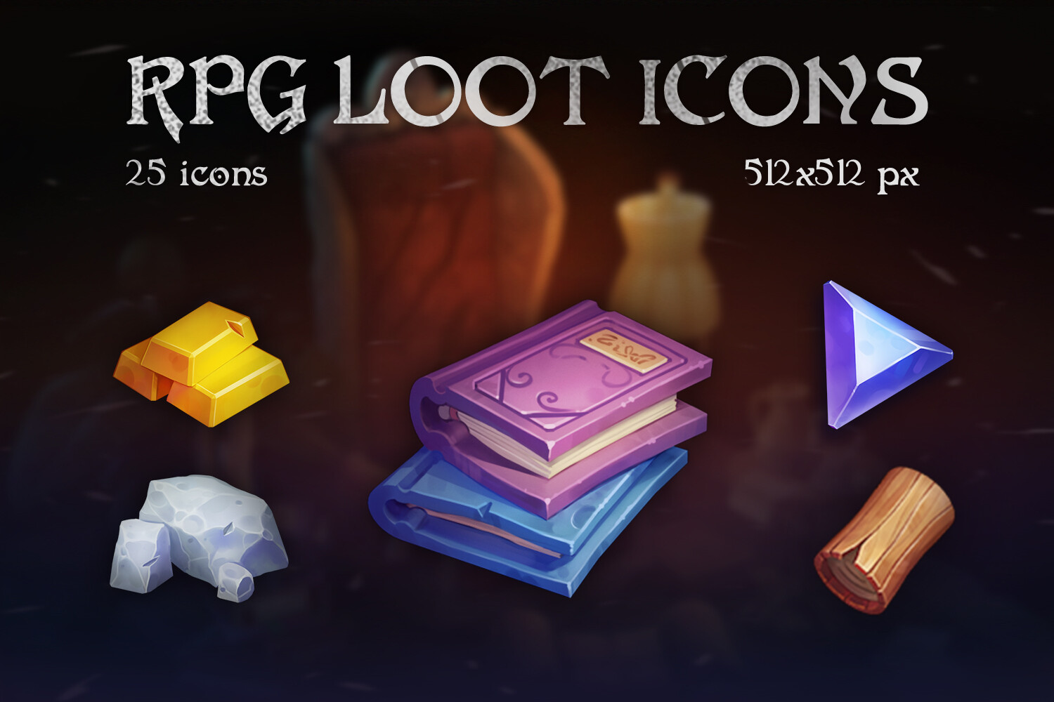 ArtStation - RPG loot icons 01 | Game Assets