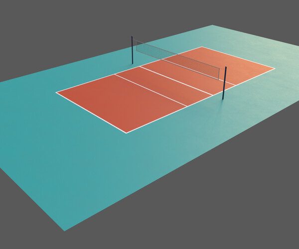 ArtStation - PBR Volleyball Court Floor and Net | Game Assets