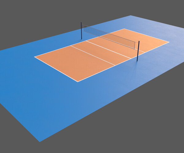 ArtStation - PBR Volleyball Court Floor and Net | Game Assets