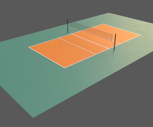 ArtStation - PBR Volleyball Court Floor and Net | Game Assets