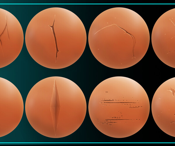 ArtStation - 45 Stylized Crack & Damage Vol 02 | Brushes