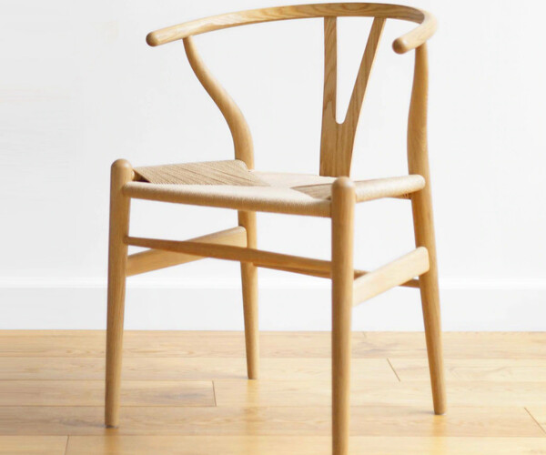 ArtStation - Solid wood rattan wire chair interior chair | Resources