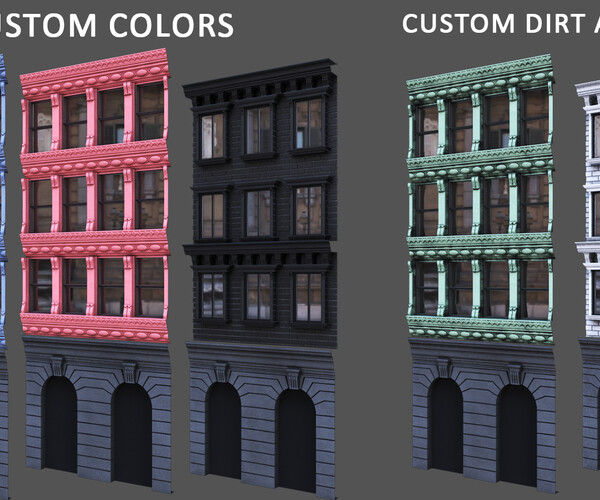 ArtStation - Facade and building PBR material bundle (SBSAR + 4k ...
