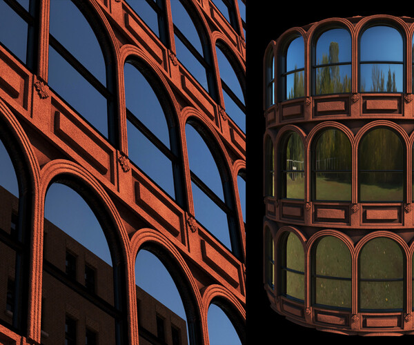 ArtStation - Facade and building PBR material bundle (SBSAR + 4k ...