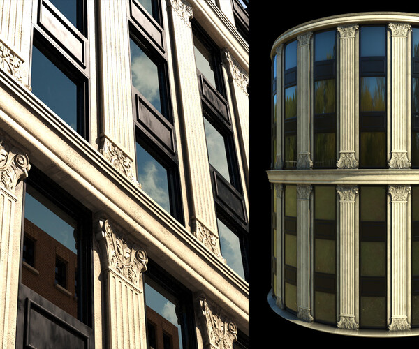 ArtStation - Facade and building PBR material bundle (SBSAR + 4k ...