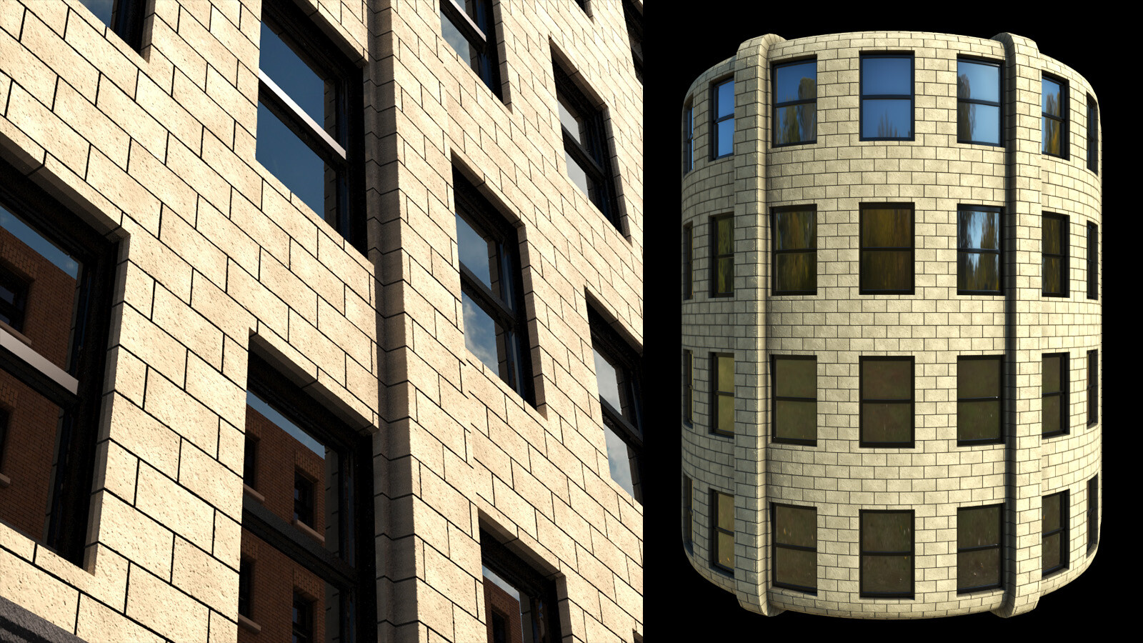 ArtStation - Facade and building PBR material bundle (SBSAR + 4k ...