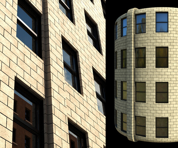 ArtStation - Facade and building PBR material bundle (SBSAR + 4k ...