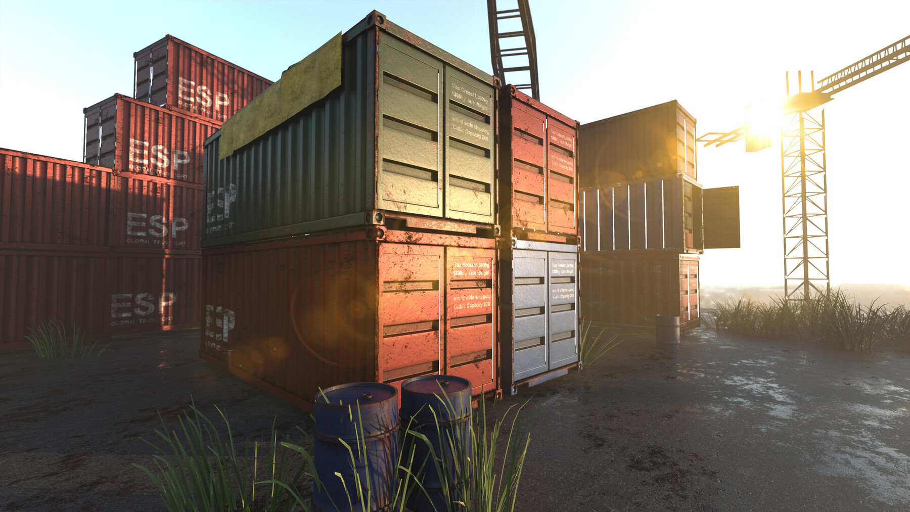 ArtStation - 3D Ship Yard | Game Assets