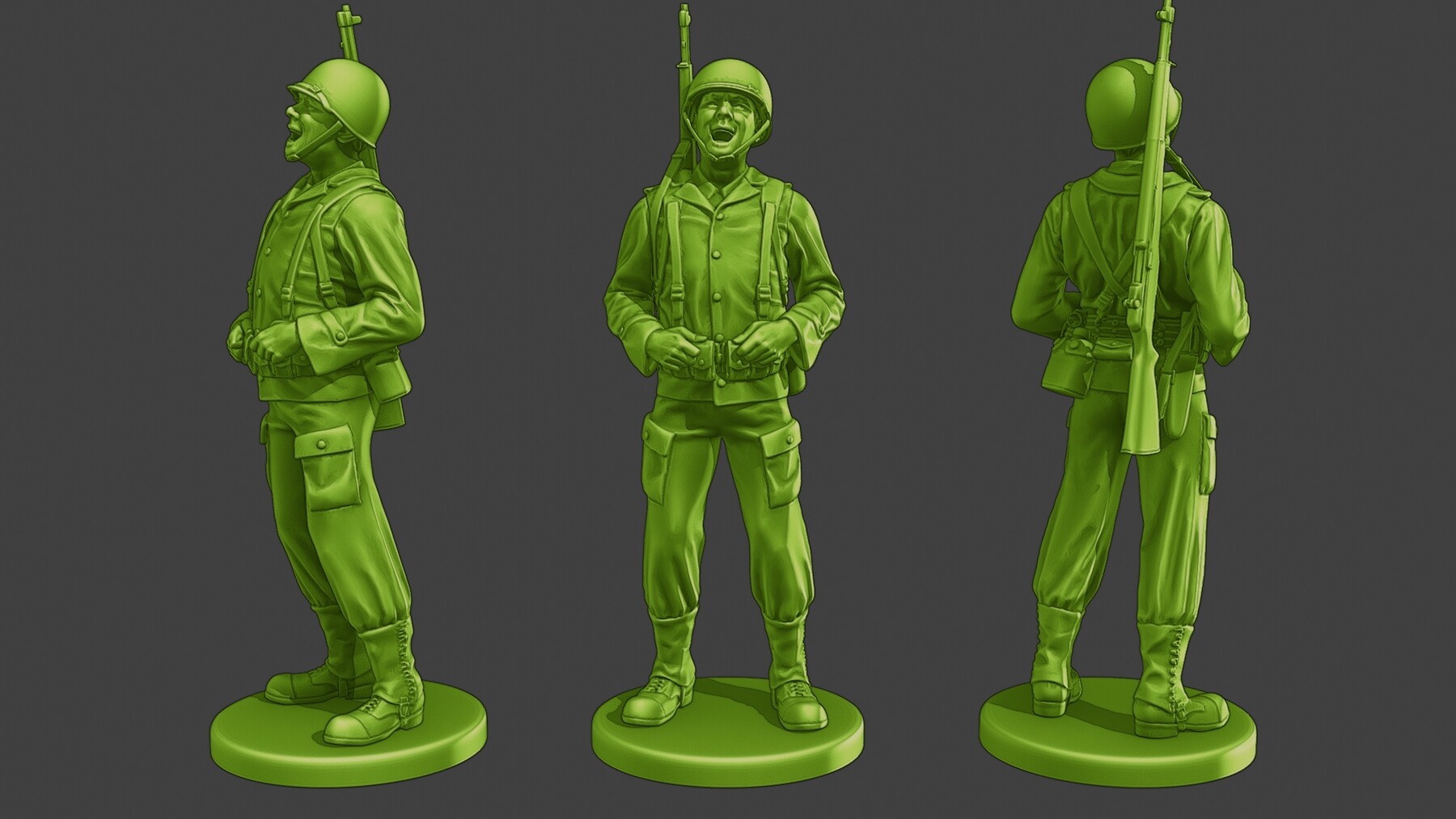 ArtStation - American soldier ww2 laugh 3 A15 | Resources