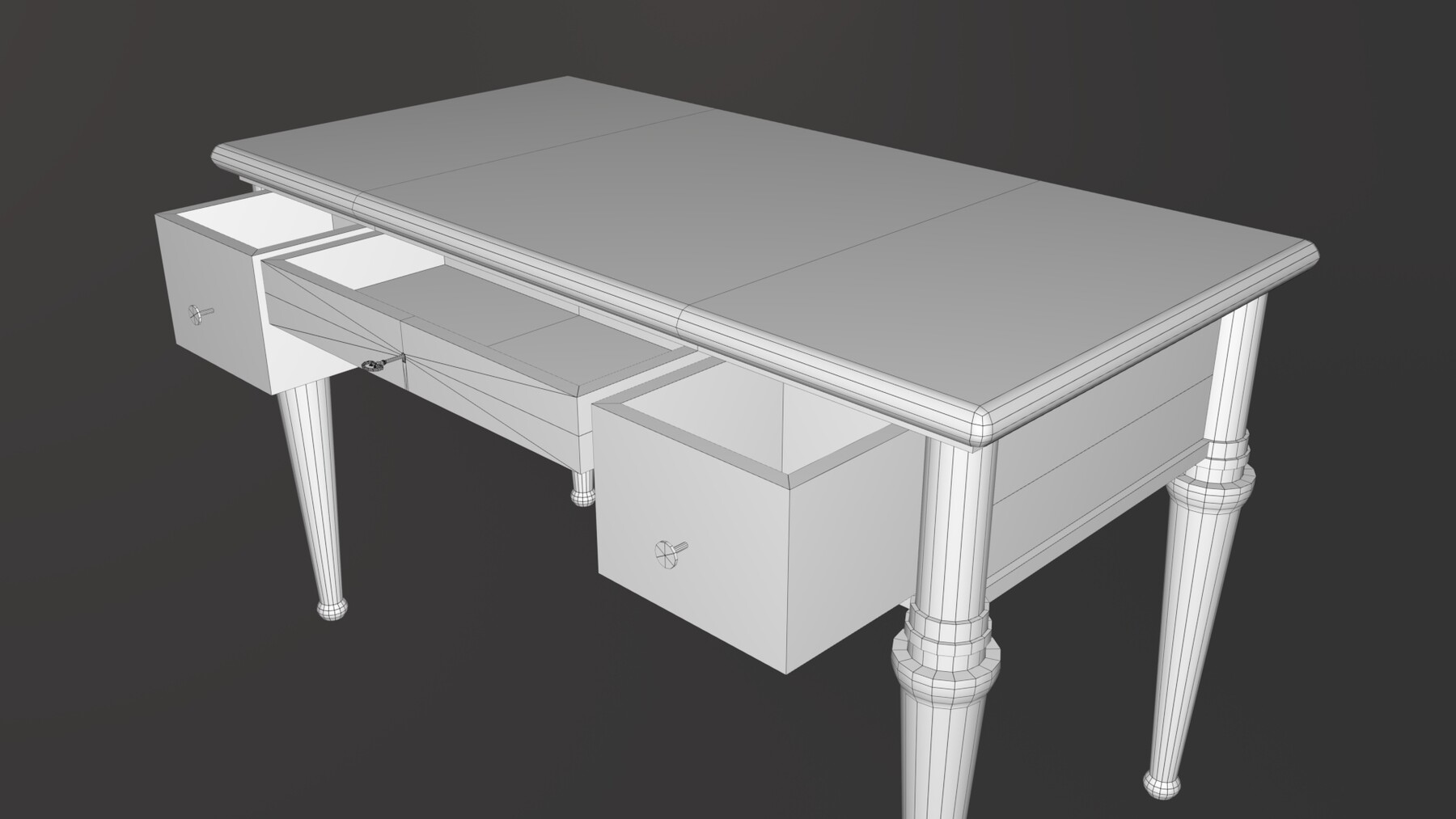 ArtStation - Classic Office Desk | Game Assets