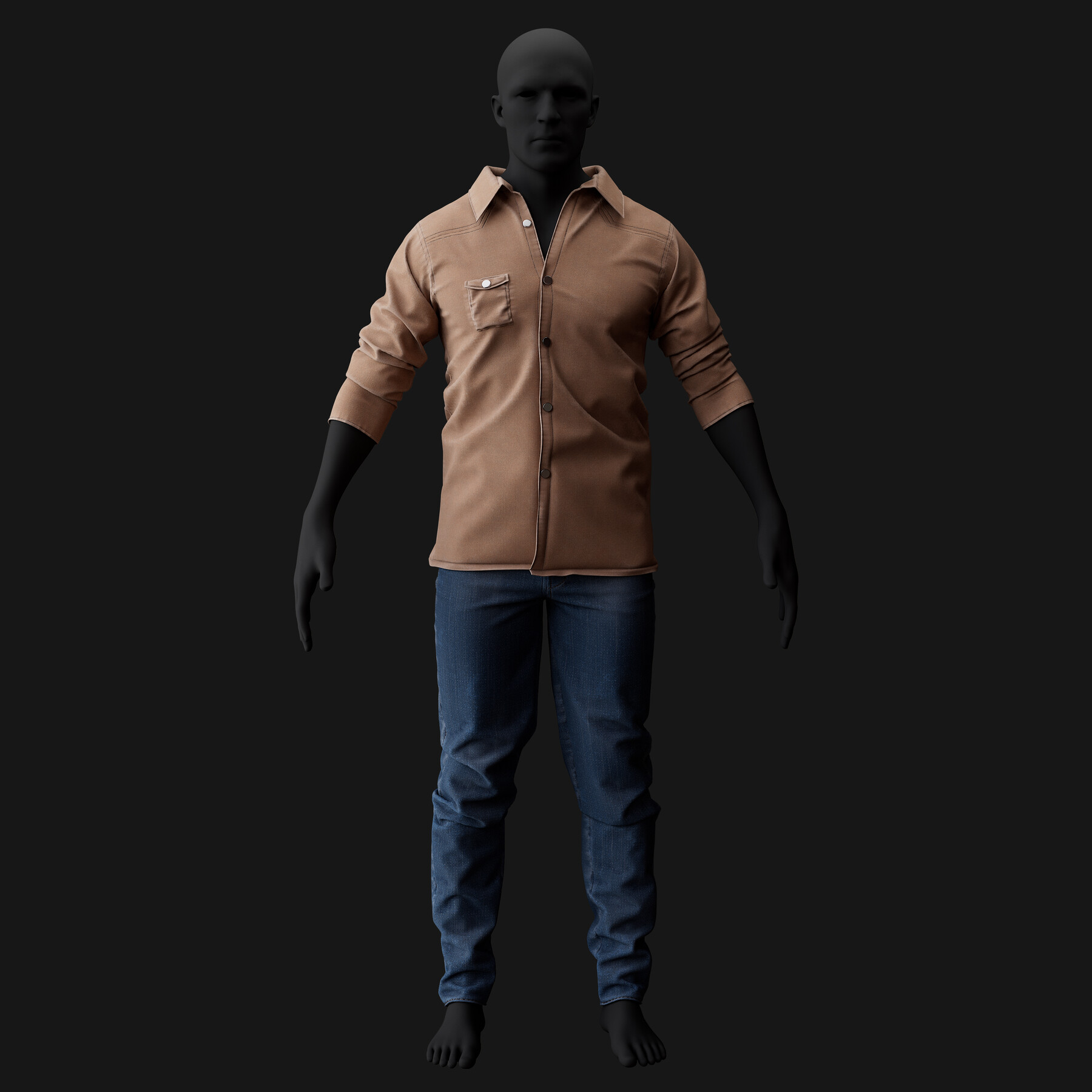ArtStation - Pants and Shirt with Clean topology | Game Assets