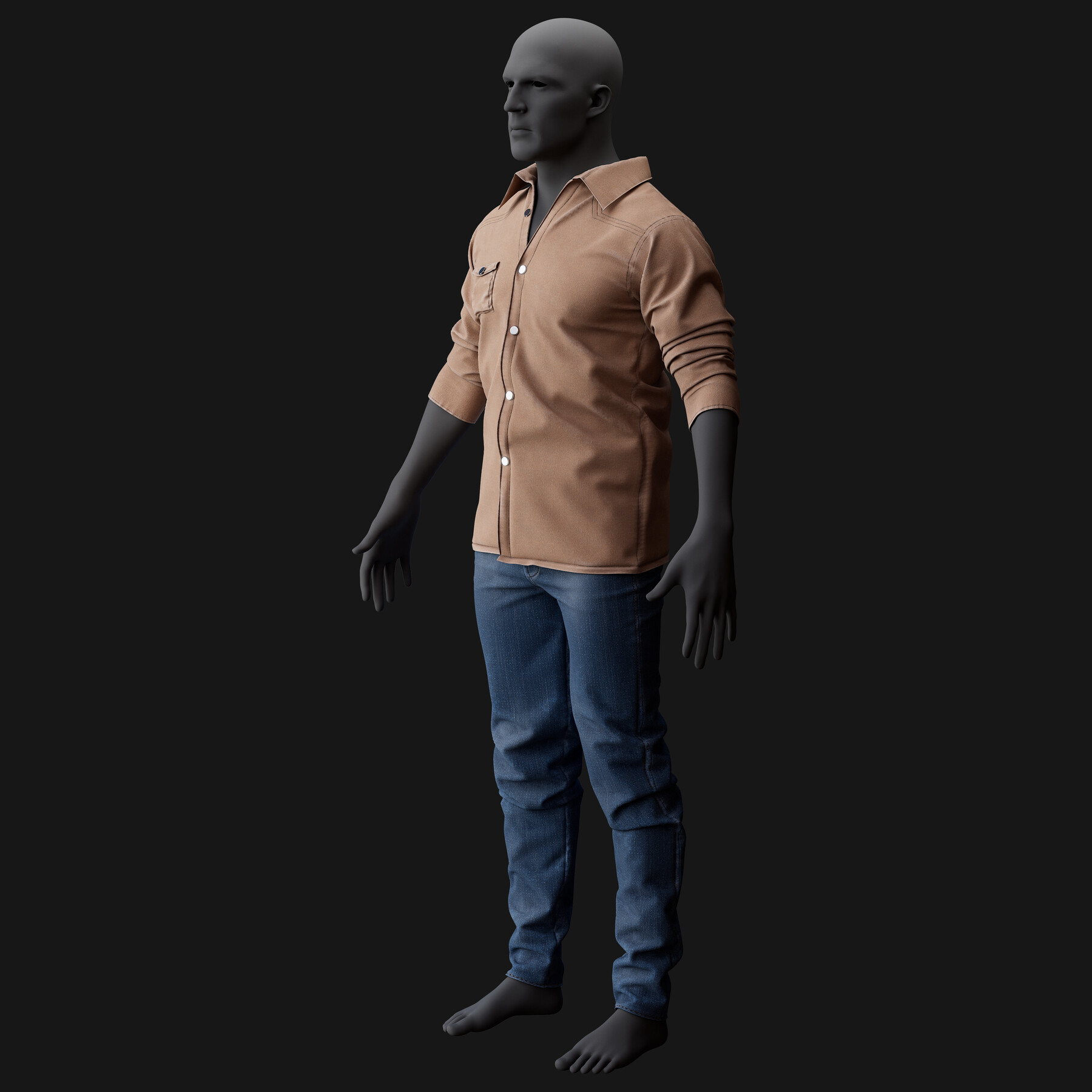 ArtStation - Pants and Shirt with Clean topology | Game Assets