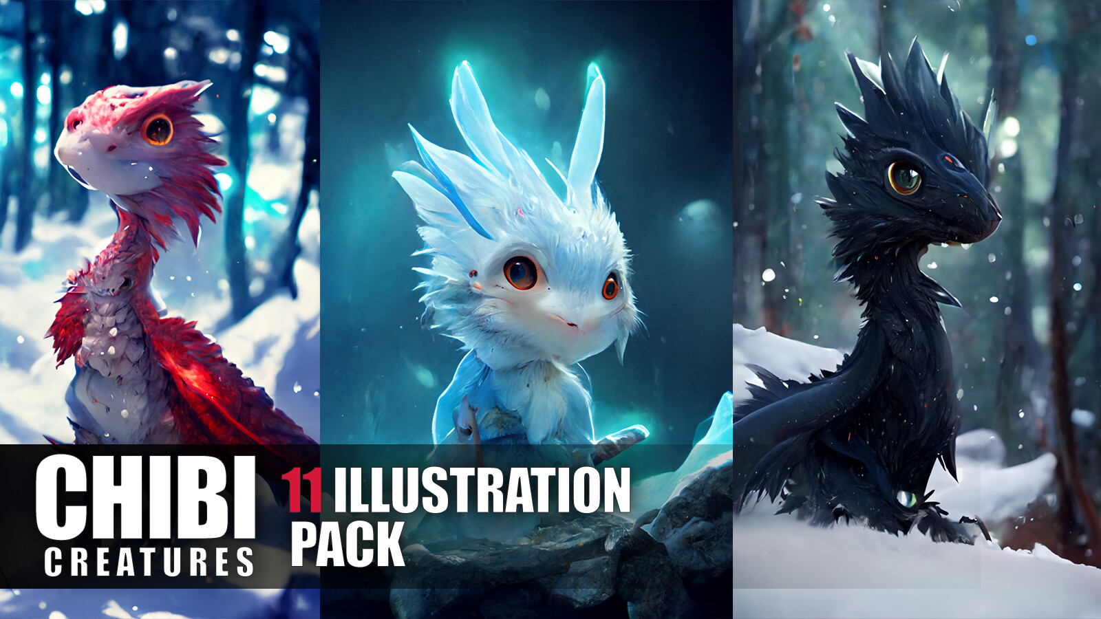 ArtStation - Chibi Creature 11 Illustration Pack | Artworks