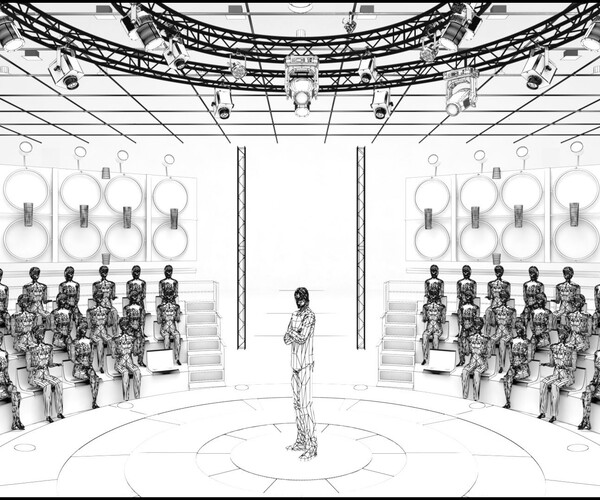 ArtStation - Virtual TV Studio Entertainment Set 3 | Game Assets