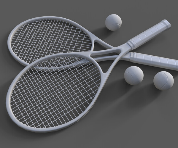 ArtStation - PBR Tennis Racket Bat and Ball | Resources