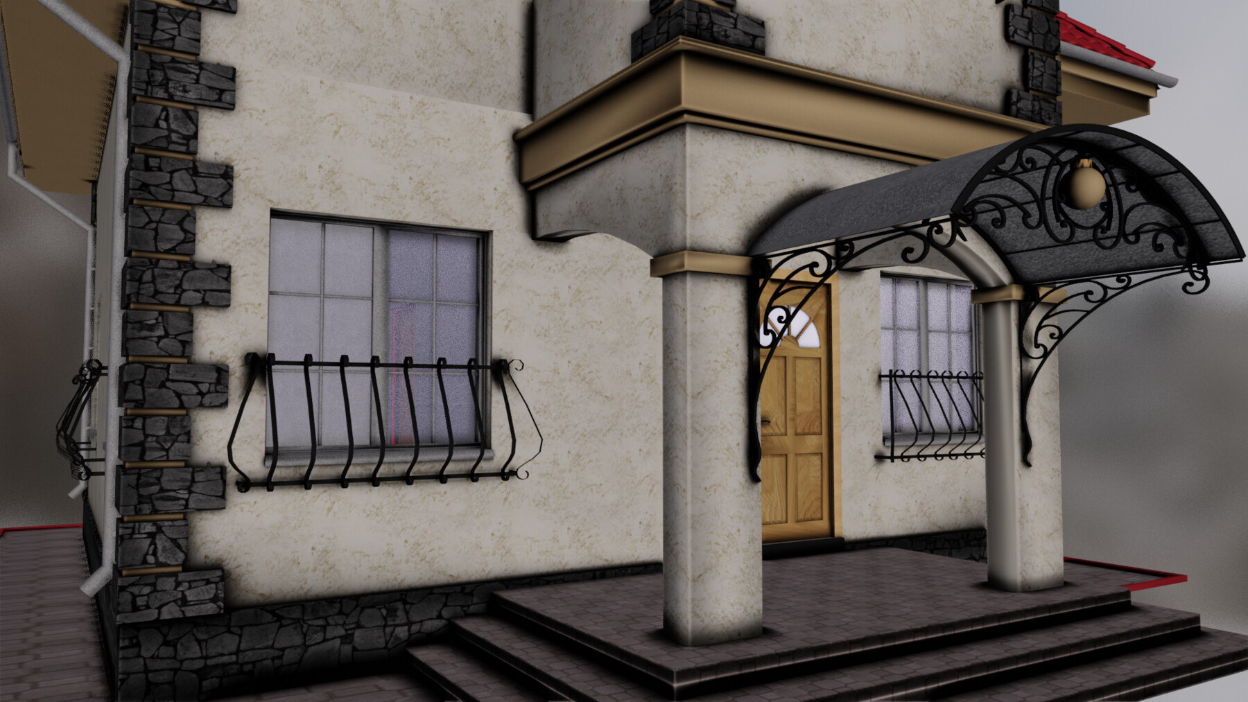 ArtStation - COTTAGE HOUSE WITH INTERIOR GAME READY | Game Assets