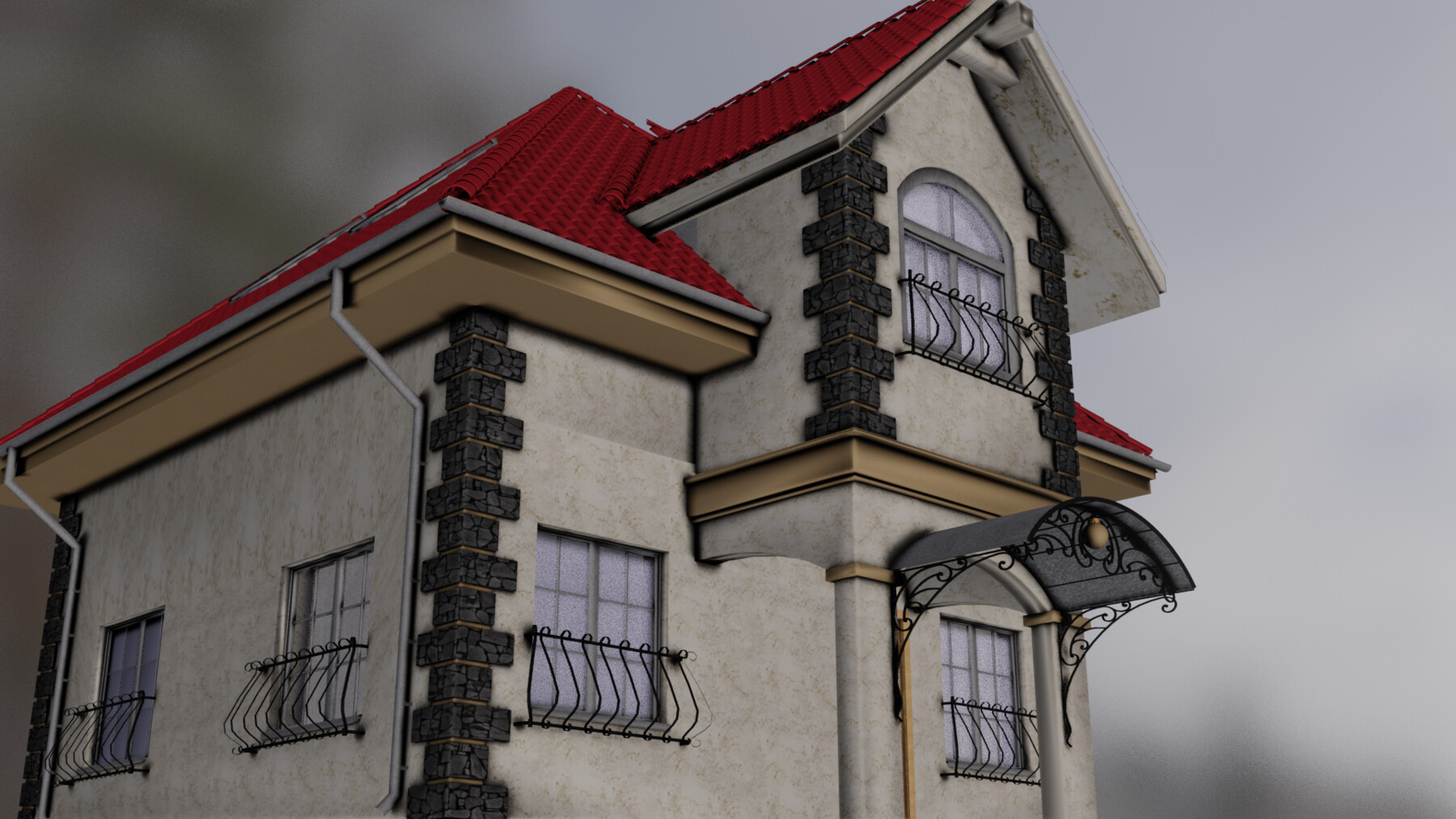 ArtStation - COTTAGE HOUSE WITH INTERIOR GAME READY | Game Assets