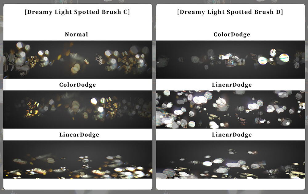 ArtStation - 9 Dreamy Light Spotted Brushes for ClipStudioPaint/24 PNG ...