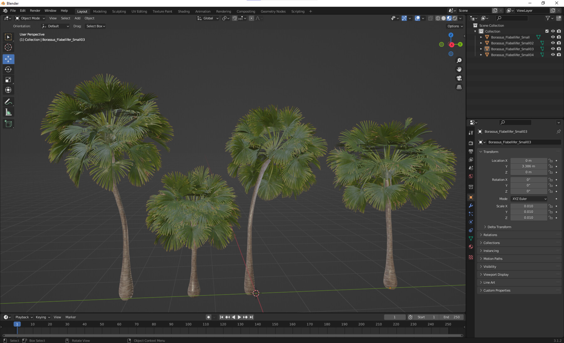 ArtStation - Borassus Flabellifer Small 4Tree | Resources