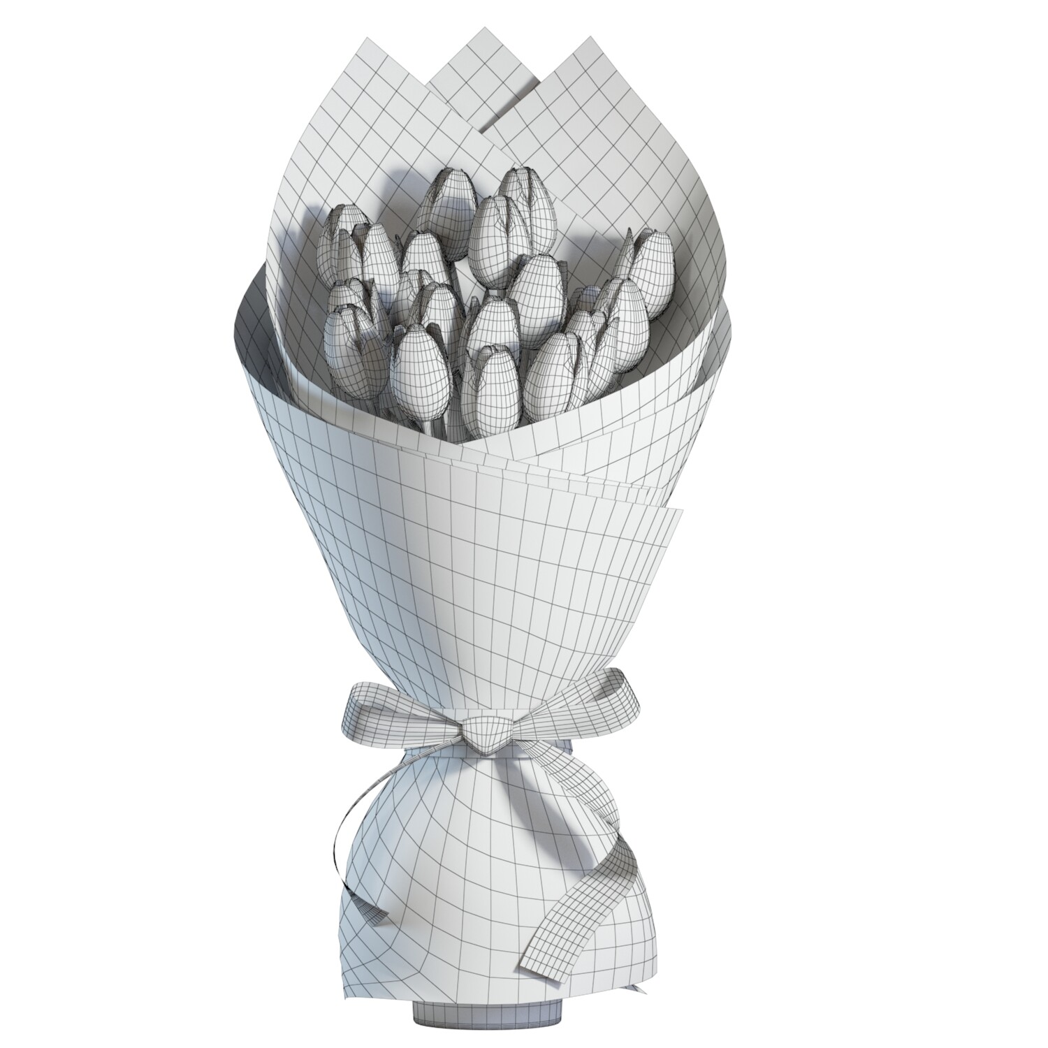 ArtStation - 3D Model / Flower Set 20 / Pink & White Tulips Bouquet ...