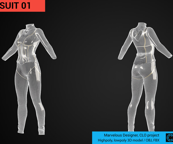 ArtStation - Latex suit 01 - Marvelous Designer, CLO project. | Resources