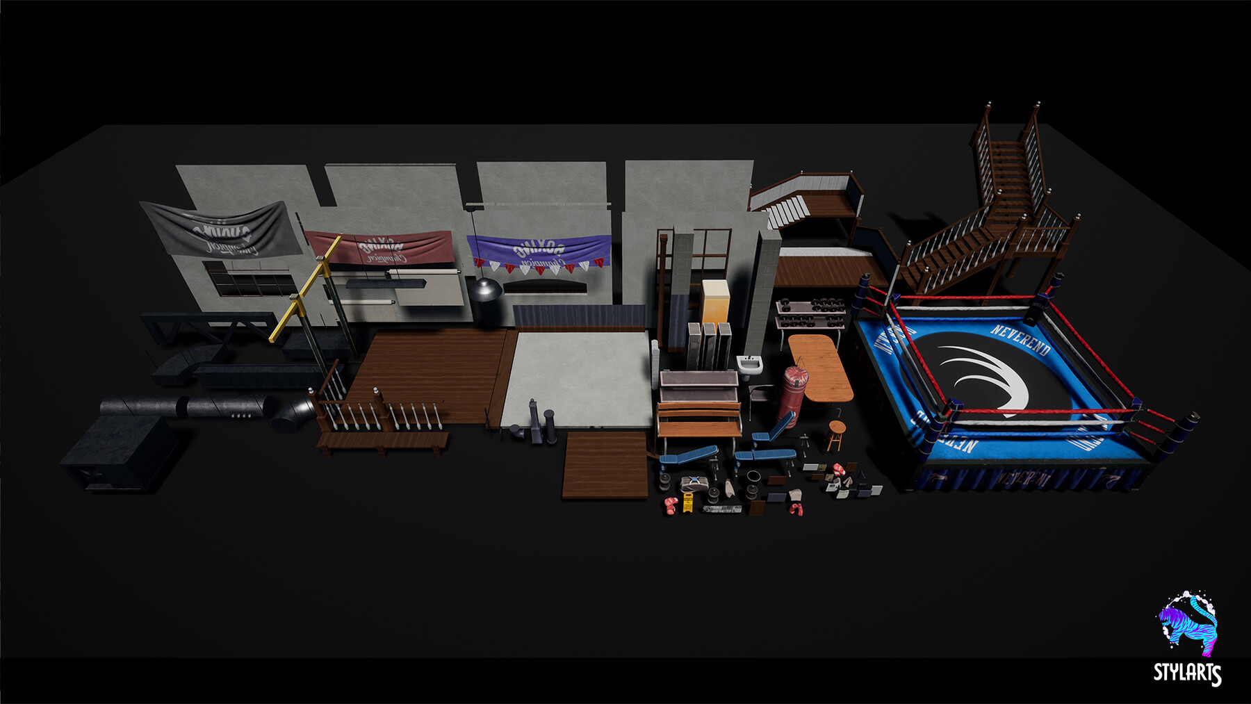 ArtStation - Stylized Boxing Club | Game Assets