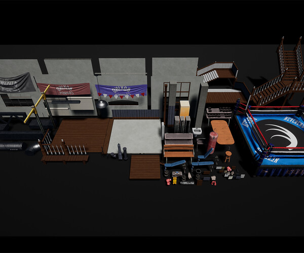 ArtStation - Stylized Boxing Club | Game Assets