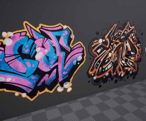 ArtStation - Graffiti Pack Decals V | Game Assets