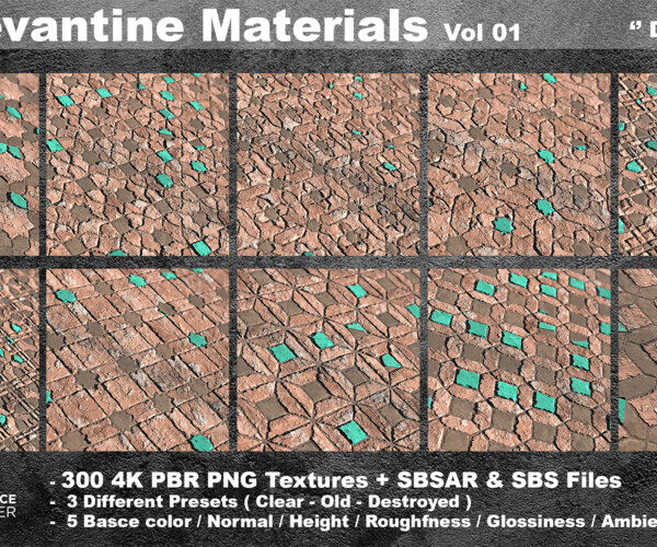 ArtStation - 30 High quality Levantine material + SBS & SBSAR files, 10 ...
