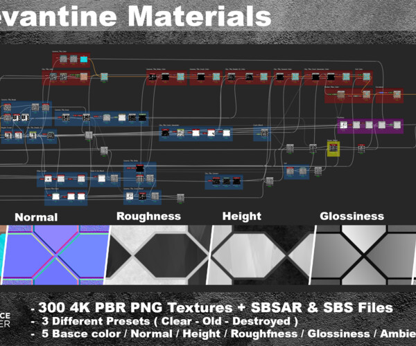 ArtStation - 30 High quality Levantine material + SBS & SBSAR files, 10 ...