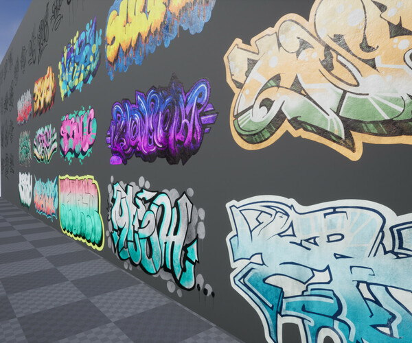ArtStation - Graffiti Pack Decals 5 in 1 | Game Assets